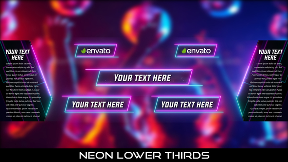 Neon Lower Thirds, Motion Graphics | VideoHive